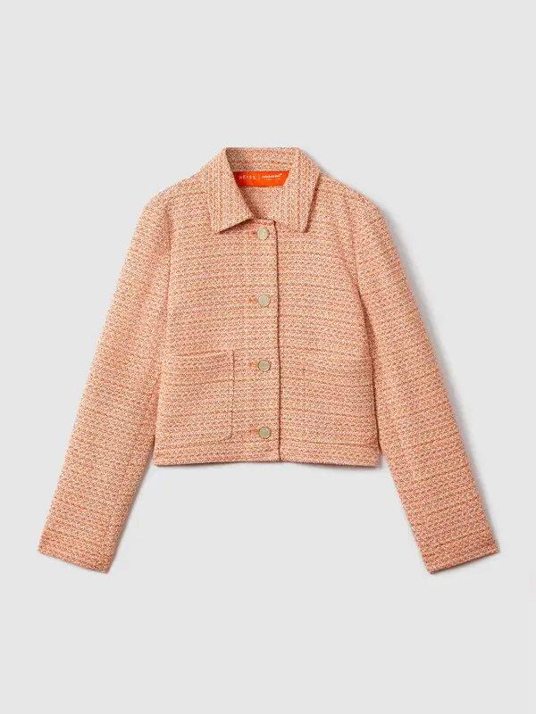 REISS X Mclaren F1 Team Lissix Bouclé Cropped Jacket