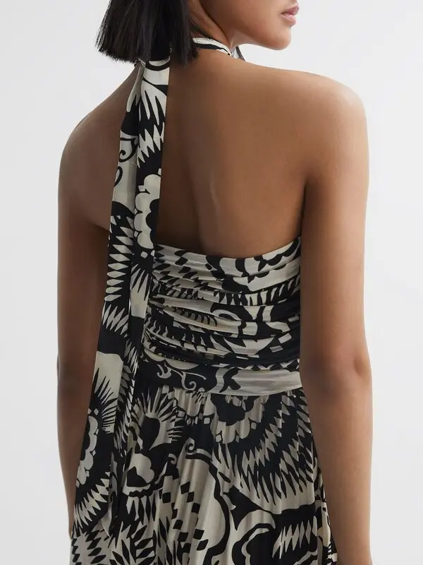REISS Hallie Printed Maxi Dress