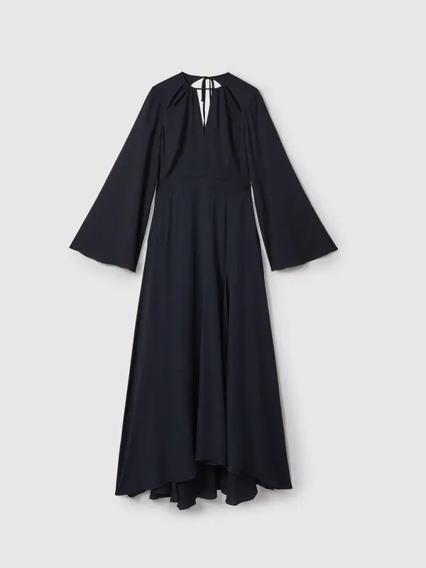 REISS Andra Flute Sleeve Midi Dress