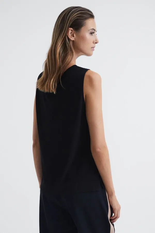 REISS Taylor V-neck Shell Blouse
