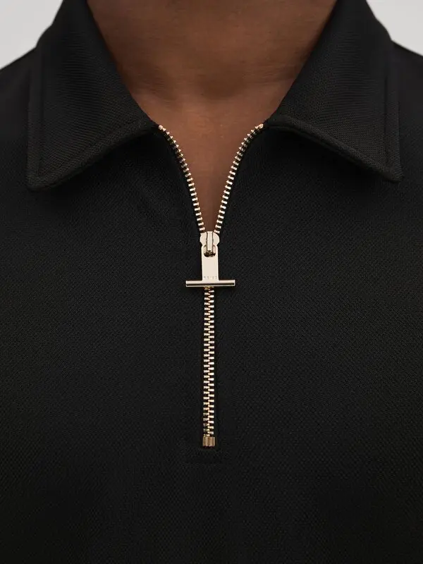 REISS Slim Fit Half-zip Polo Shirt