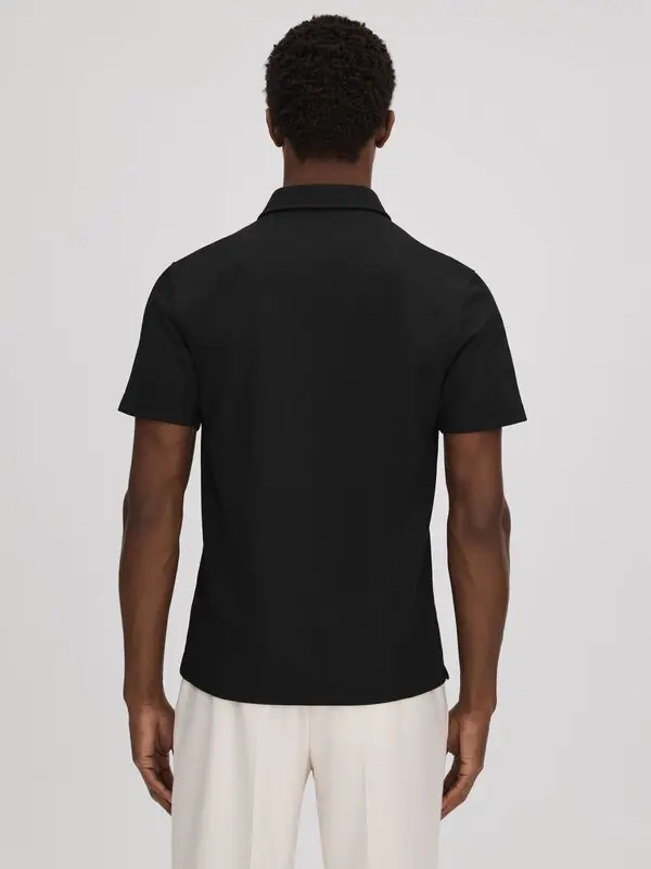 REISS Slim Fit Half-zip Polo Shirt