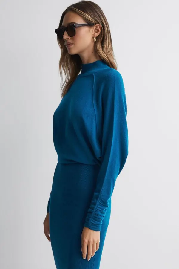 REISS Freya Wool Blend Midi Dress