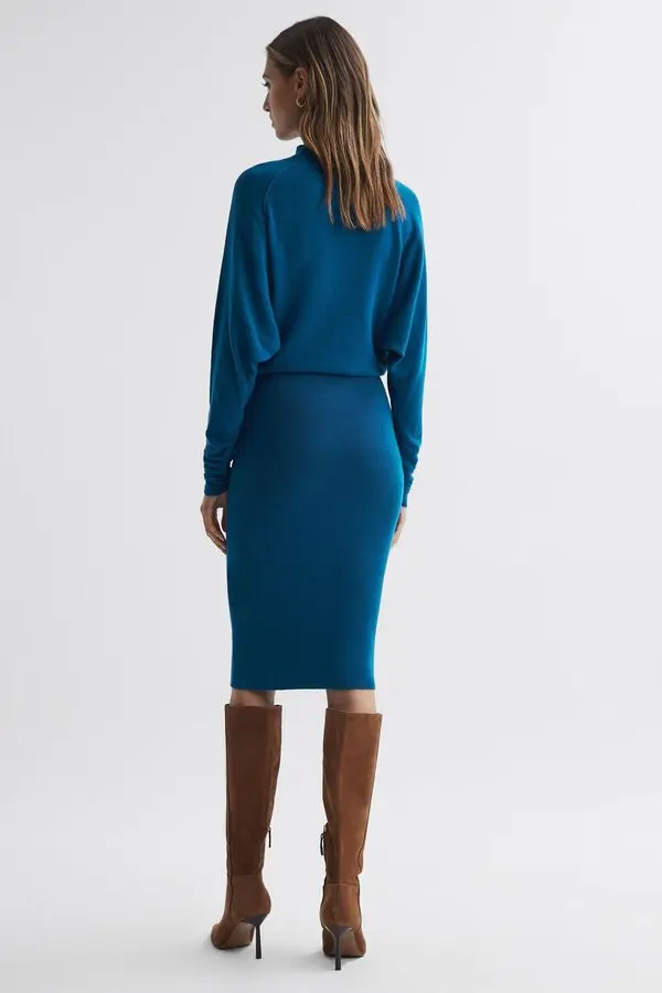REISS Freya Wool Blend Midi Dress