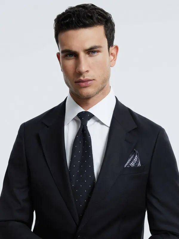 ATELIER Westminster Wool Cashmere Slim Fit Single Breasted Blazer - Midnight Navy