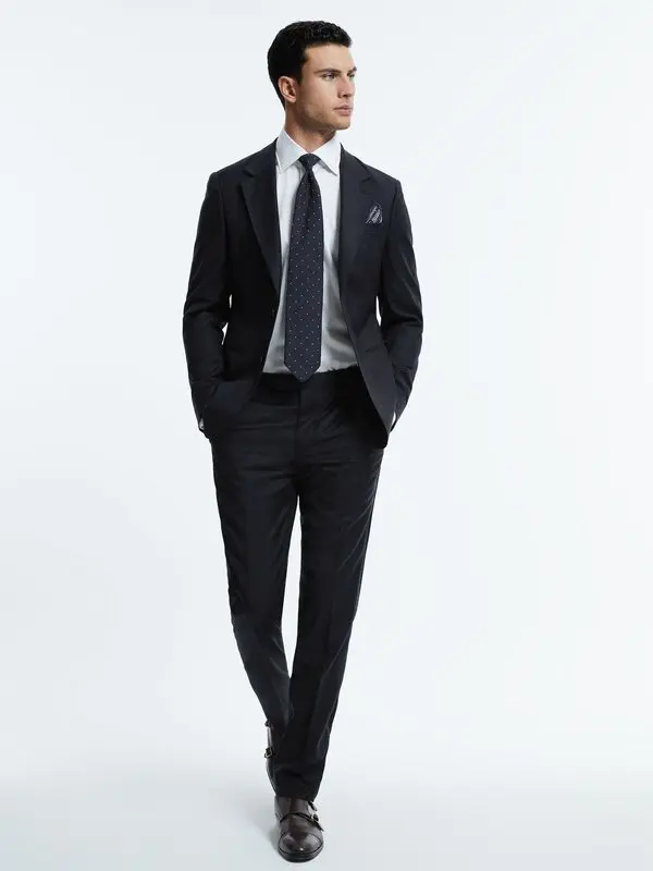 ATELIER Westminster Wool Cashmere Slim Fit Single Breasted Blazer