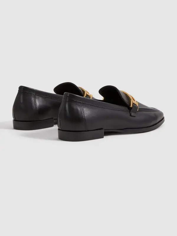 REISS Angela Leather Loafers