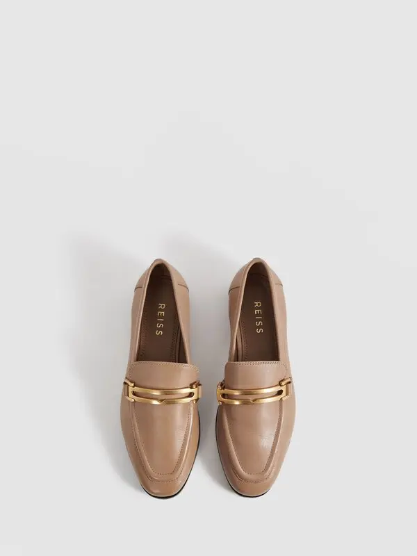 REISS Angela Leather Loafers