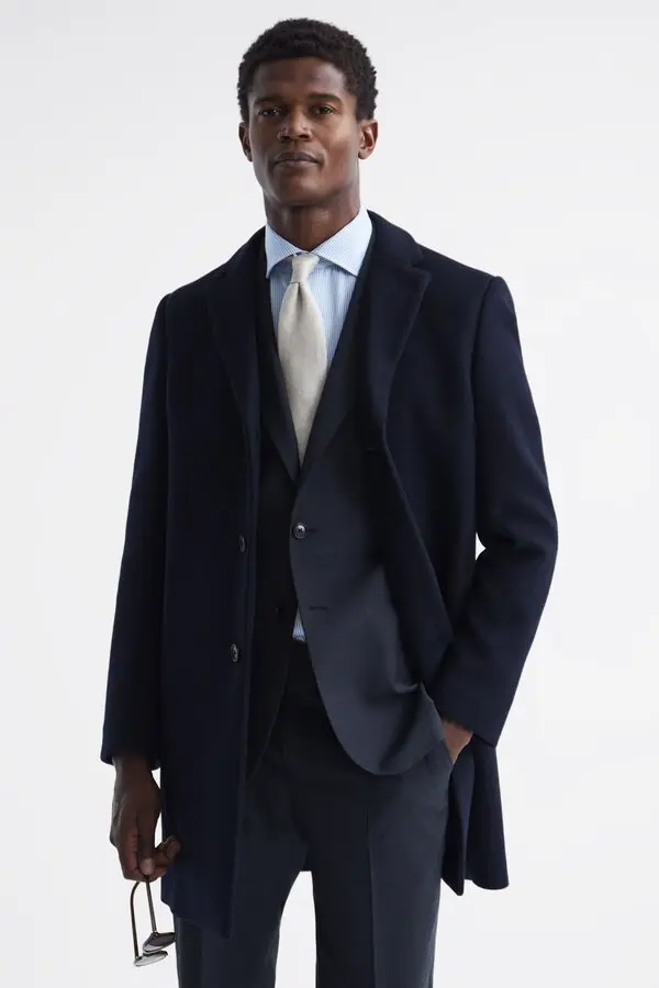 REISS Gable Wool-blend Epsom Overcoat