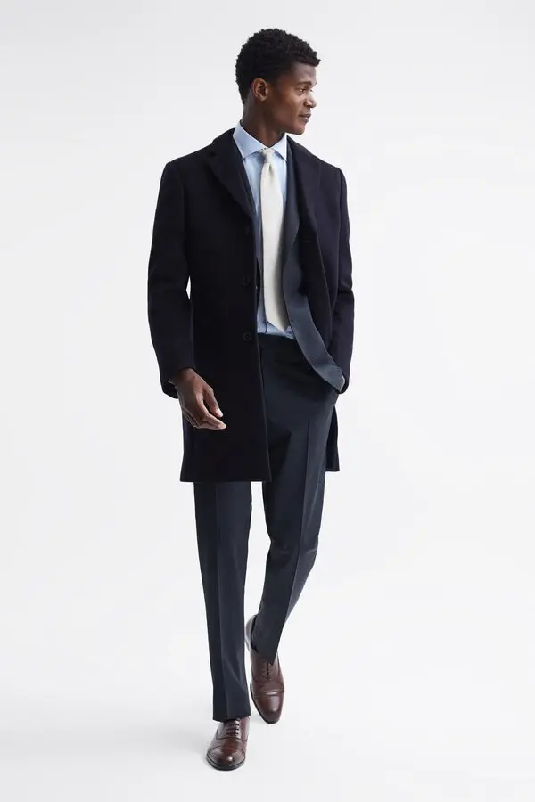 REISS Gable Wool-blend Epsom Overcoat