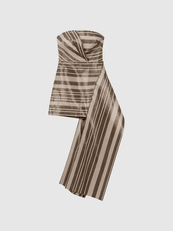 Acler Striped Strapless Mini Dress