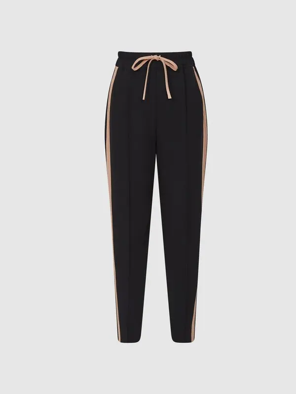 REISS Tapered Trousers With Contrast Side Stripe
