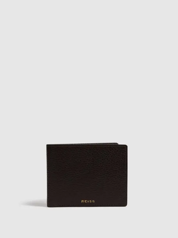 REISS Cabotchocolate Cabot Leather Wallet - Brown