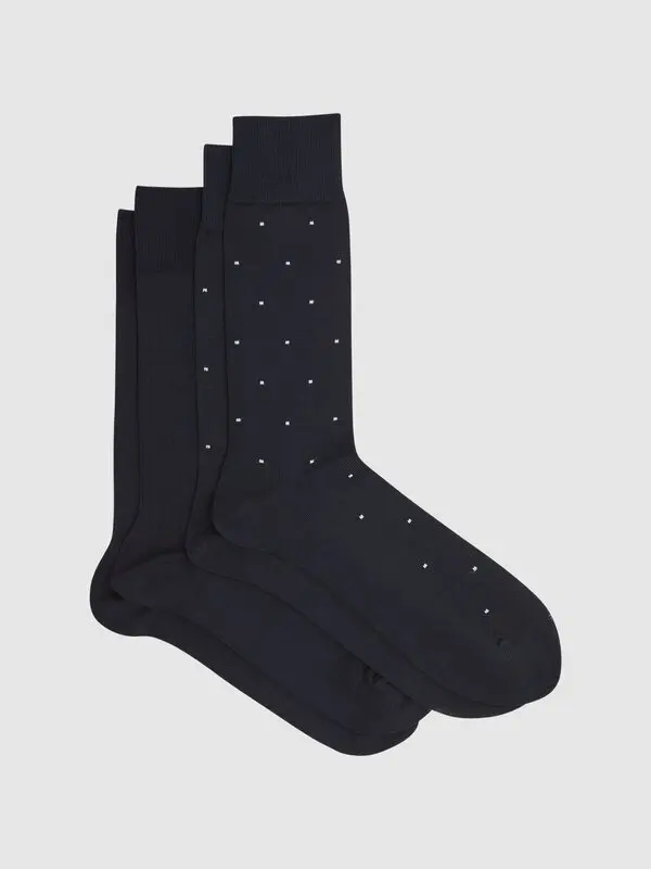 REISS 2 Graham Cotton-blend Socks