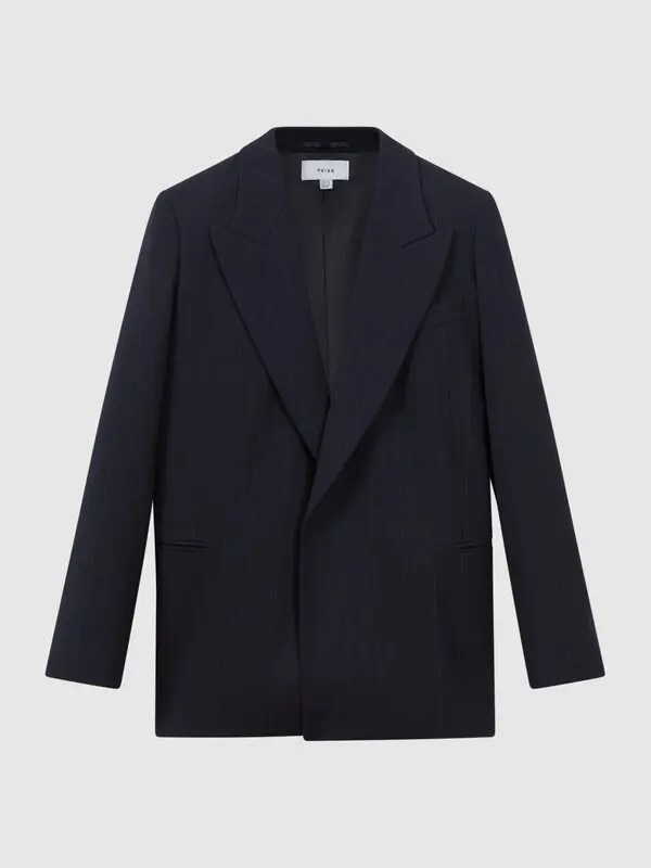 REISS Willow Wool-blend Pinstripe Blazer