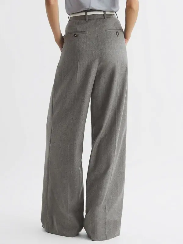 REISS Otis Wool Blend Pinstripe Trousers