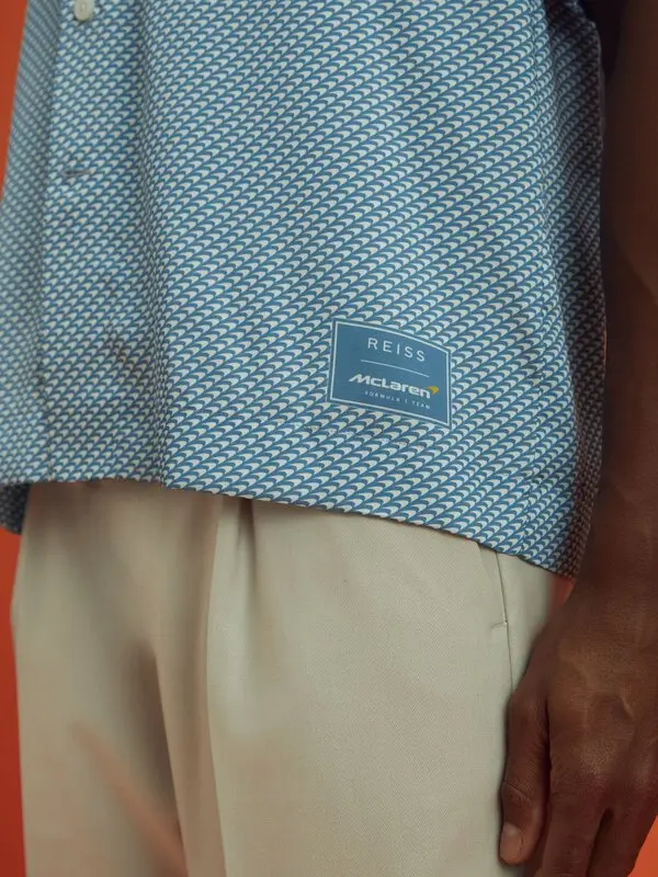 REISS X Mclaren F1 Team Halox Mclaren F1 Team Airforce Cuban Collar Shirt