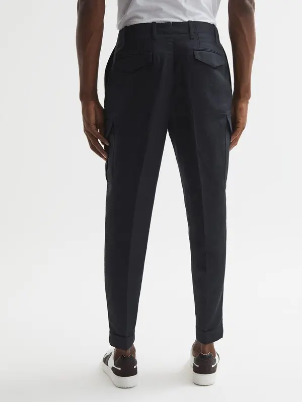REISS Grade Relaxed Cropped Cargo Trousers