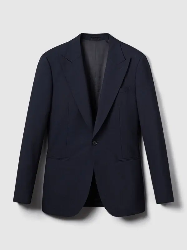 REISS Bold Slim Fit Wool Single Breasted Blazer