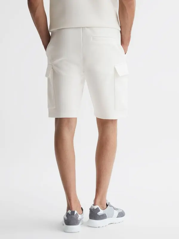 REISS Oliver Interlock Jersey Cargo Shorts