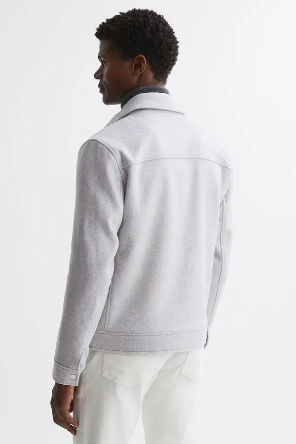 REISS Peridoe Wool Zip Through Jacket