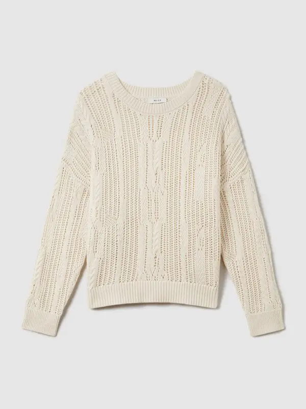 REISS Tanya Cotton-blend Jumper