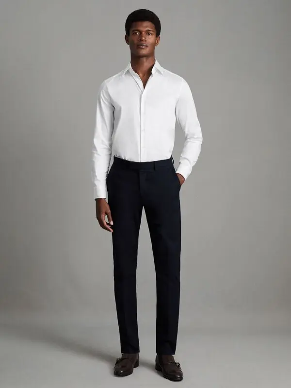 REISS Frontier Slim Fit Cotton Blend Shirt