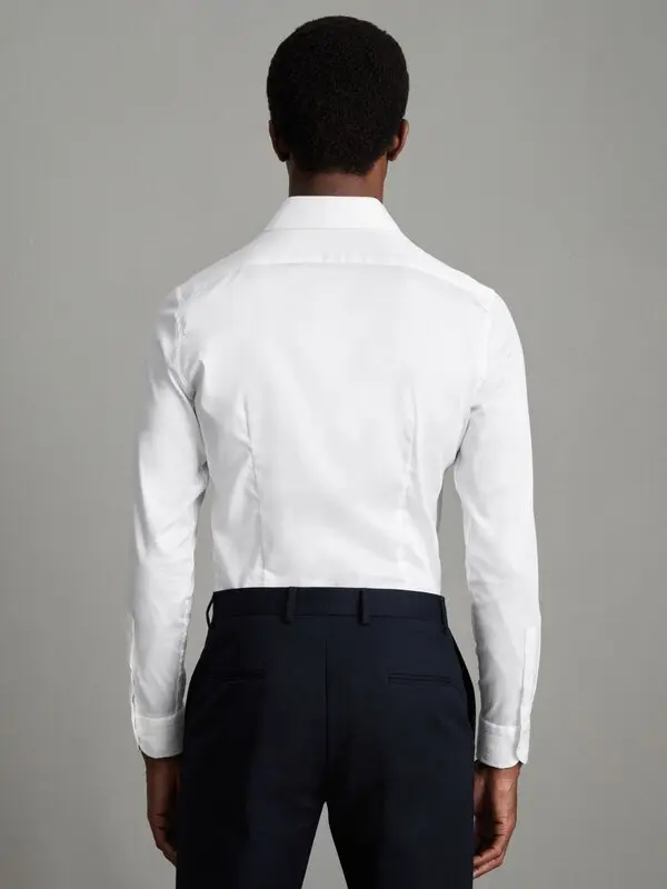 REISS Frontier Slim Fit Cotton Blend Shirt