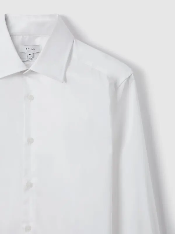 REISS Frontier Slim Fit Cotton Blend Shirt