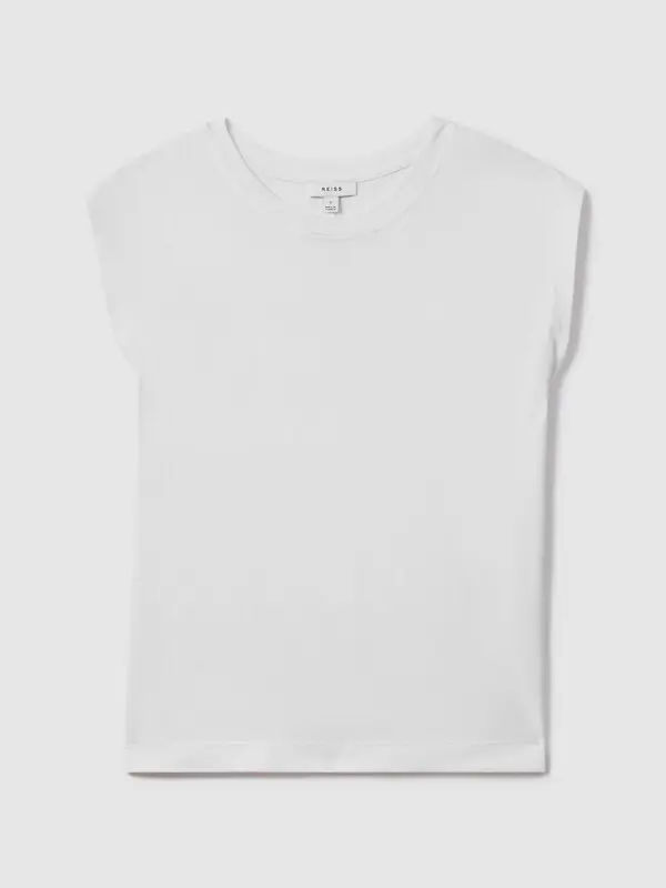 REISS Morgan Cotton T-shirt - White