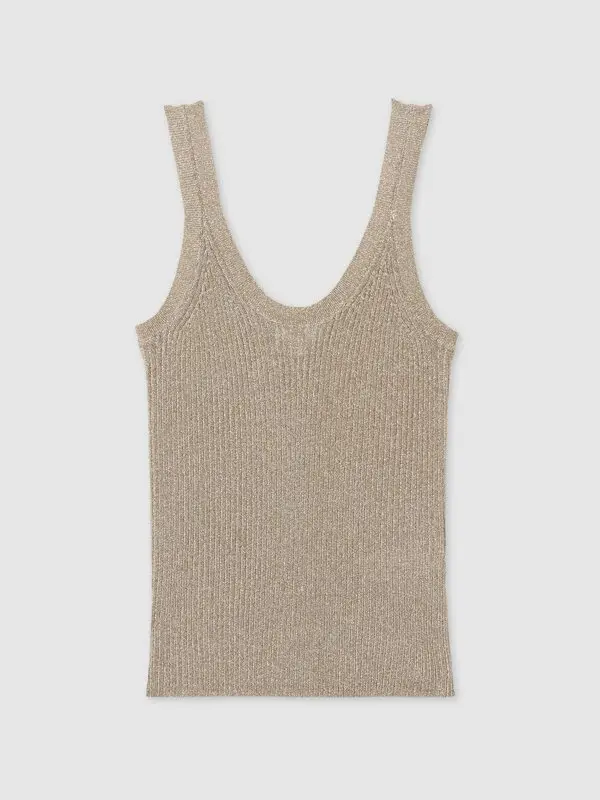 REISS Imogen Metallic Vest Top