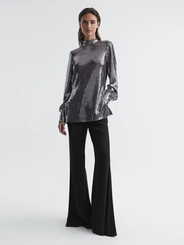 REISS Ariana Sequin Occasion Top
