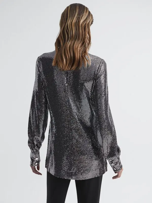 REISS Ariana Sequin Occasion Top