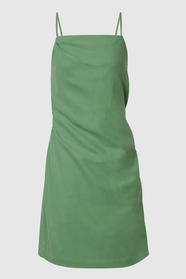 Reiss Ariela Stretch Linen Bodycon Mini Dress In Green - 68% Off |  Editorialist