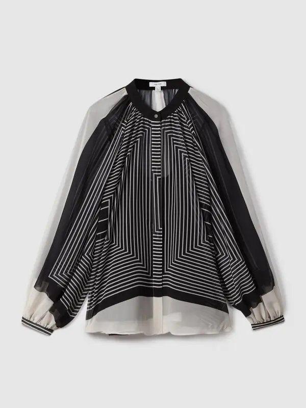 REISS Charli Printed Blouse