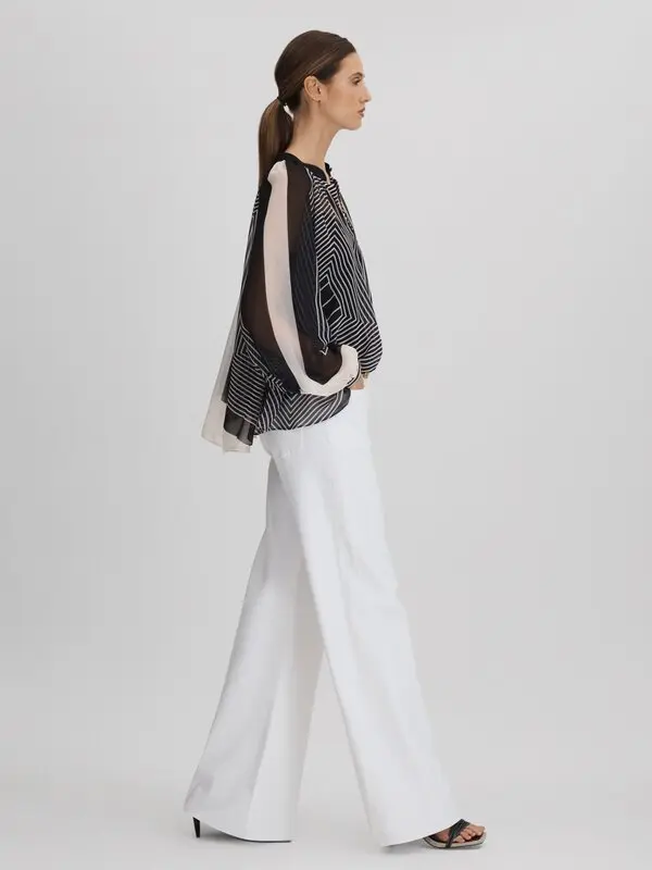 REISS Charli Printed Blouse