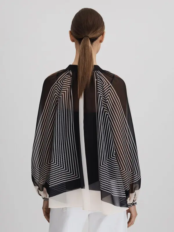 REISS Charli Printed Blouse