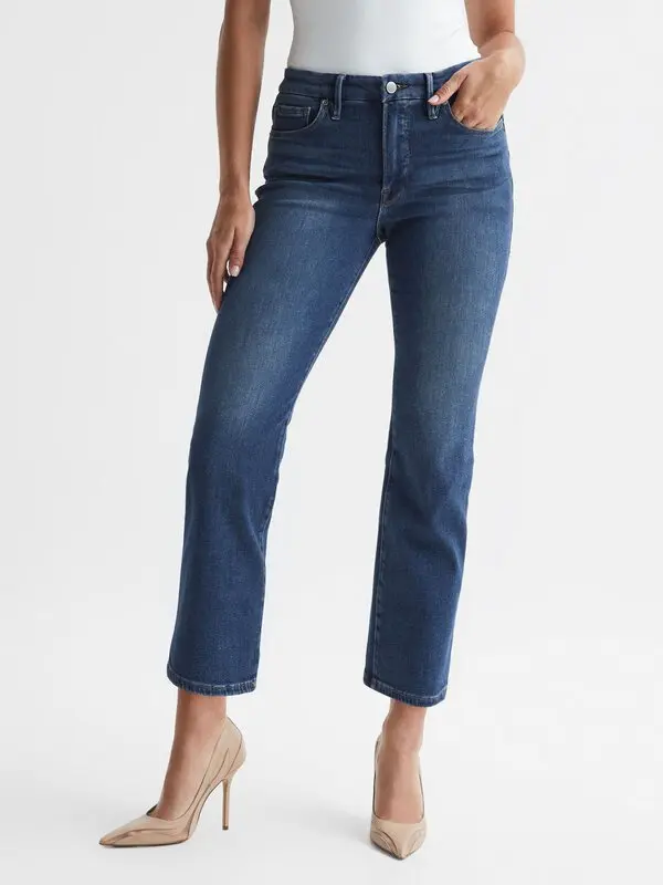 Good American Good Legs Crop Mini Boot Jeans
