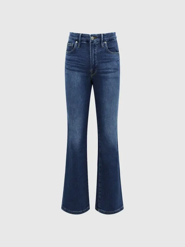 Good American Good Legs Crop Mini Boot Jeans