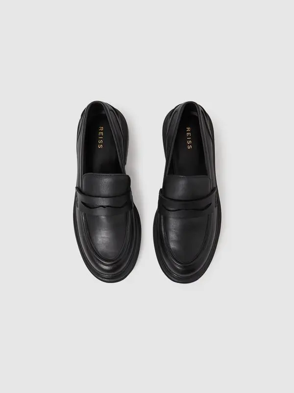 REISS Adele Leather Loafers
