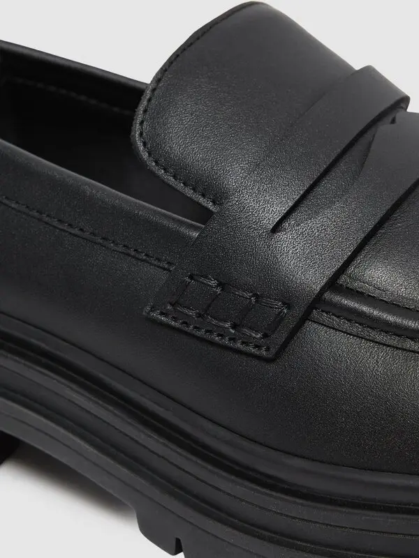 REISS Adele Leather Loafers