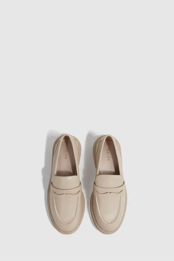 REISS Adele Leather Loafers