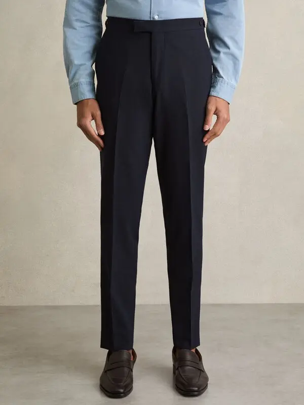 REISS Belmont Slim-fit Trousers - Navy