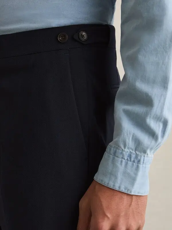 REISS Belmont Slim-fit Trousers - Navy