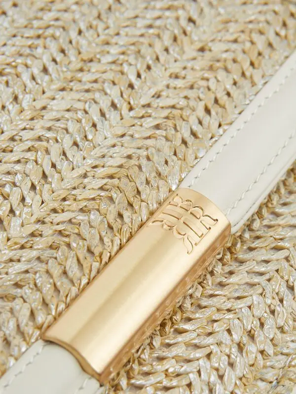 REISS Raffia Clutch Bag