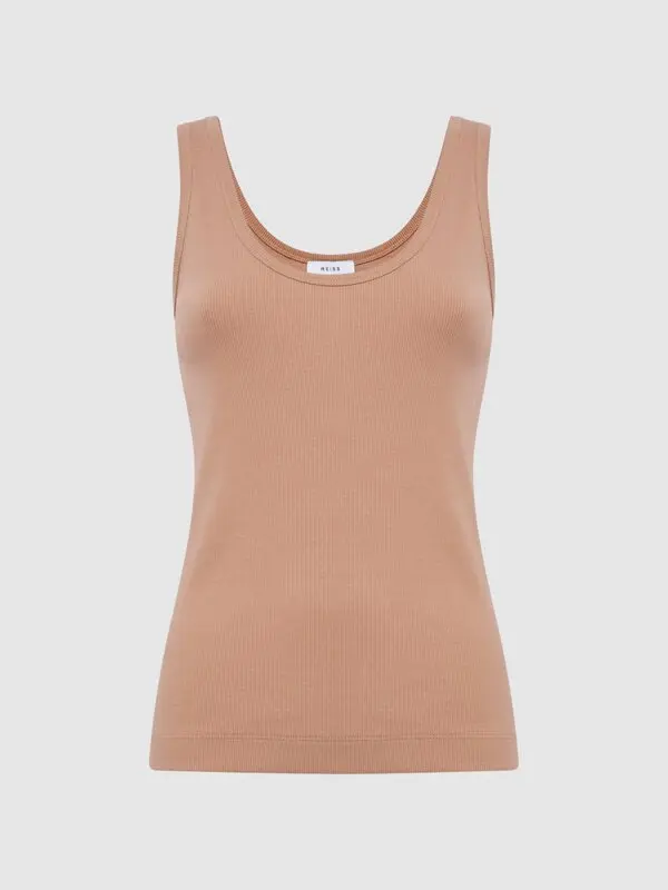 REISS Violet Scoop Neck Jersey Vest Top