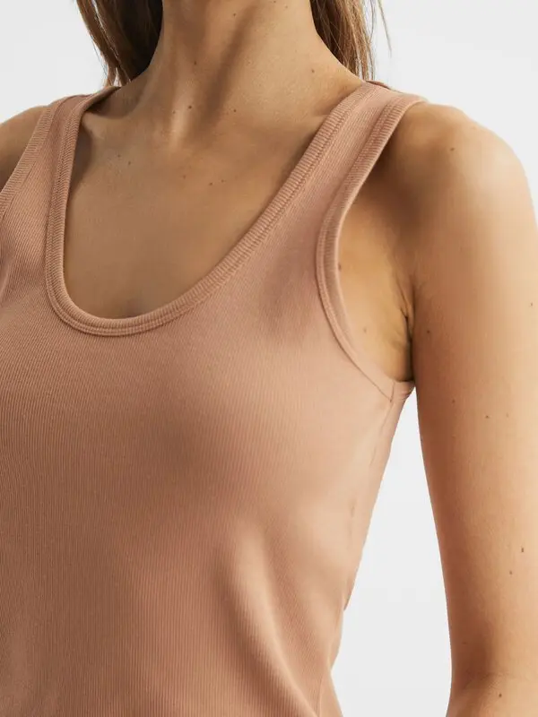 REISS Violet Scoop Neck Jersey Vest Top