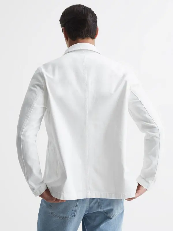 REISS Distant Cotton Twill Worker Jacket