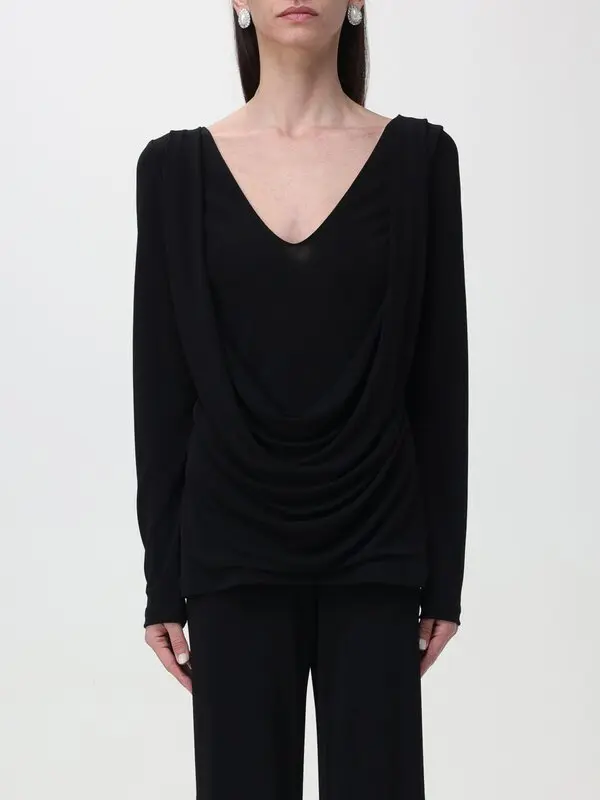 Alberta Ferretti Draped Long Sleeve Top