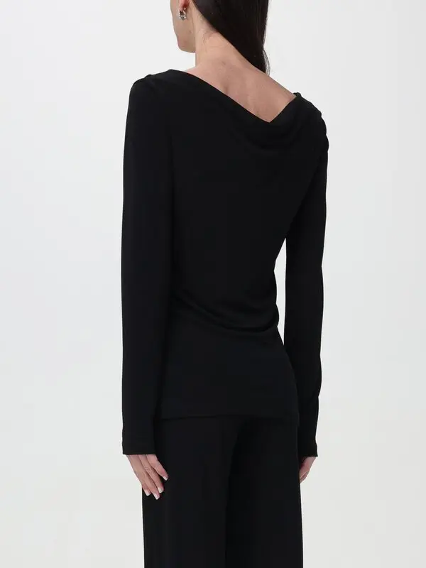 Alberta Ferretti Draped Long Sleeve Top